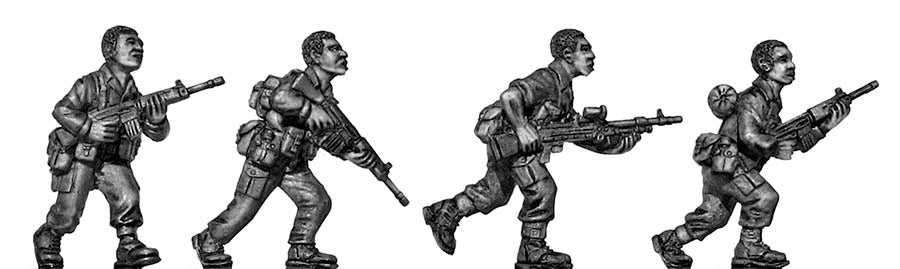 1970s Rhodesian African Rifles barehead advancing (28mm) | Eureka ...